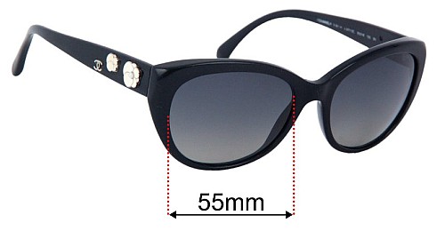 Chanel 5187-H 55mm Replacement Lenses by Sunglass Fix™